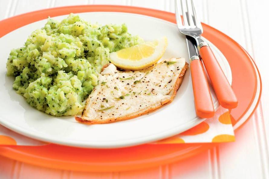 Filet de plie avec purée de brocoli - Guide Recettes